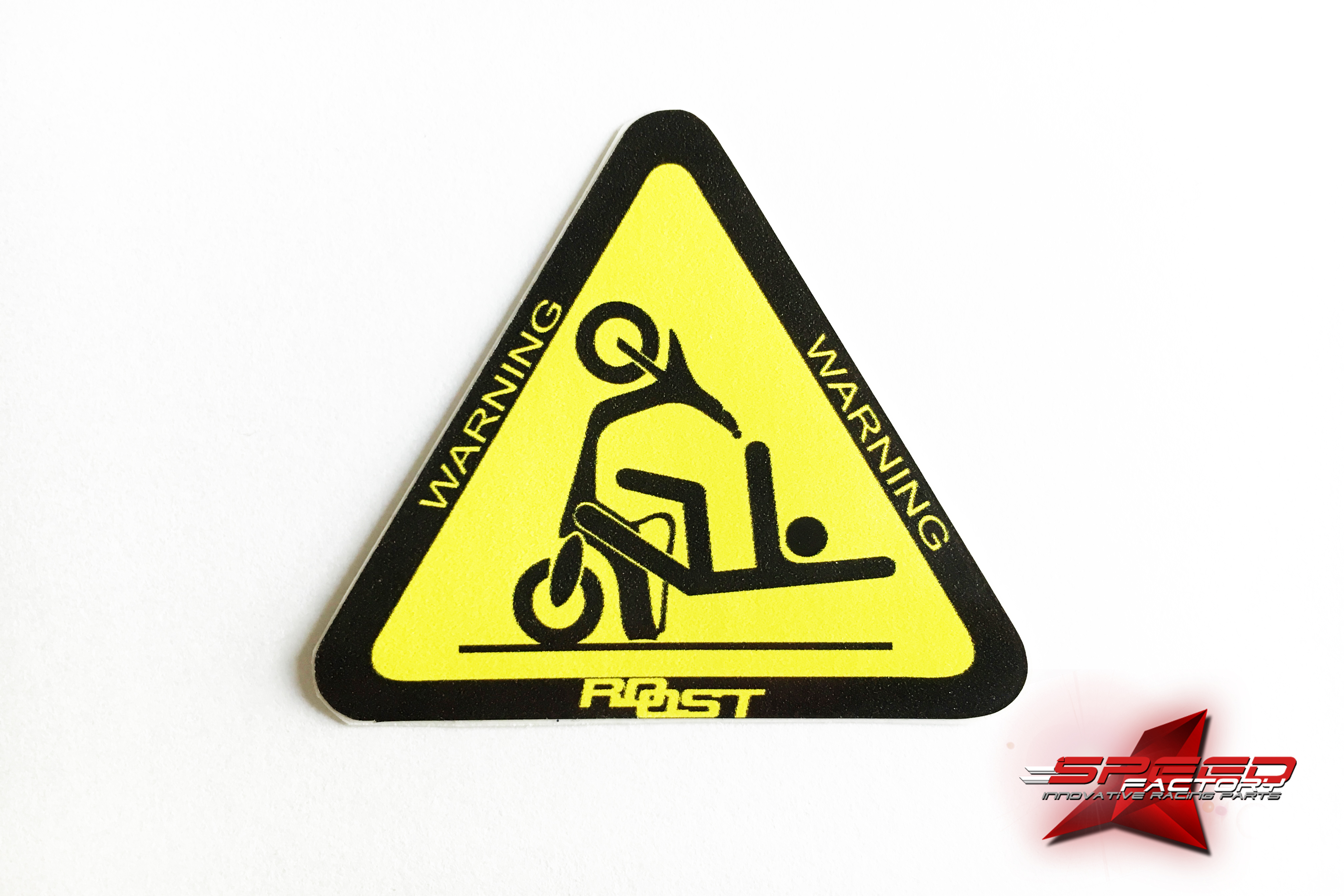 Aufkleber ROOST Sticker, Warning, gelb-schwarz | ROOST Auspuffanlagen ...